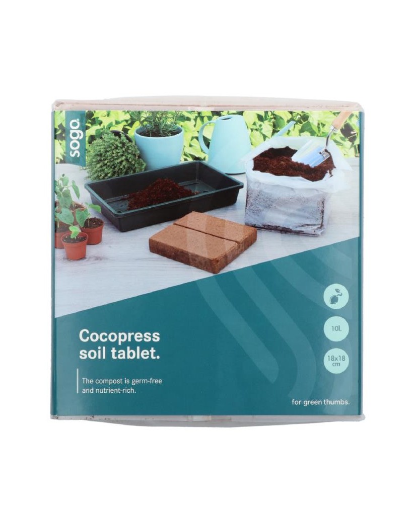 Compressed coconut compost